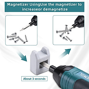 KKMOL Electric Screwdriver,3.6V Small Cordless Screwdriver Rechargeable, 4-Speed Torque (5n.M) Adjustment, Portable Electric Screwdriver Set With 108 Accessories and Usb Cable