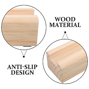 Angoily Full Body Mirror Stand, Wooden Artwork Rack, Anti-Skid Mirror Holder, Full Length Mirror Holder, Wood Display Mount Mirror Support Base, Floor Mirror Bracket (9.82X2.95X2.67 Inch)