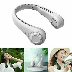 TECKEEN Personal Air Cooler Neck Fan Bladeless USB Rechargeable Hands-Free Fan for Women Men Office