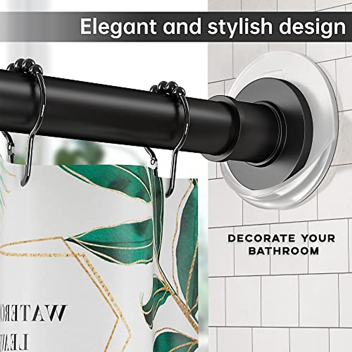 BRIOFOX Shower Curtain Rod Holder 3M Adhesive | Heat Resistant | Waterproof | Max Load 60 lbs Shower Rod Retainer for Wall, 2 Pack, Transparent (Rod Not Included)