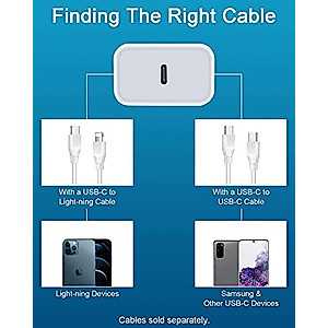 20w iPhone Charger Block, 3pack USB C Charging Blocks Fast Charge Wall Plug For iPhone 14 Pro Max 14Pro 13 13Pro 12 12Pro 11 11Pro 10 X Xr Xs 8 Plus USB-C Power Adapter Type C Cube USBC Box PD C Brick