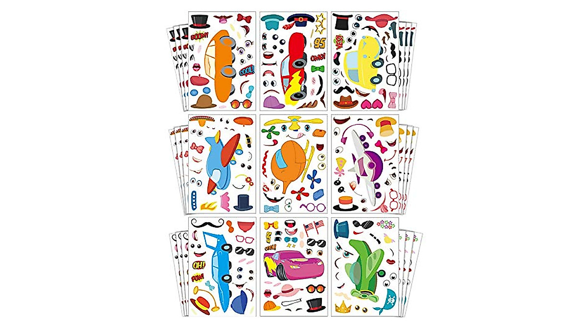 Create Fun Faces with 36 PCS Animal Stickers