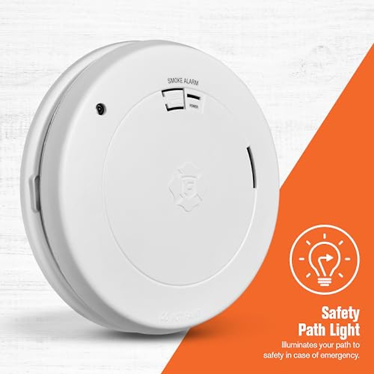 First Alert SM210L, 10-Year Sealed Battery Smoke Alarm with Safety Path Light, 1-Pack