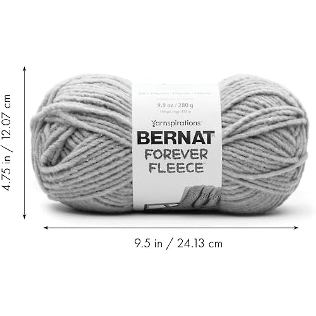 Bernat Forever Fleece Yarn, 1 Pack, White Noise
