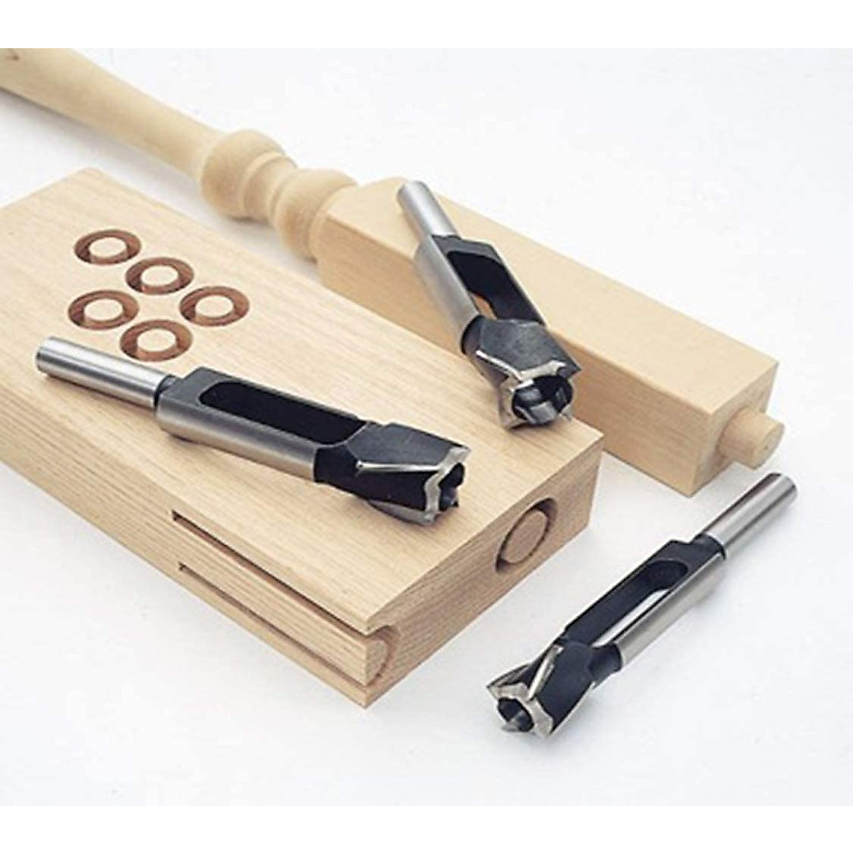 MINGRUI Wood Plug Hole Cutter Tenon Dowel and Plug Drill Woodworking Cutter Tenon Woodworking Furniture Making Carpentry Tool (20mm Drill Inner bore)