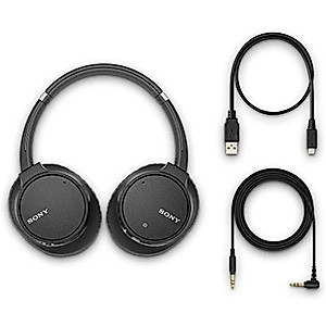 Sony Noise Cancelling Headphones WHCH700N: Wireless Bluetooth Over The Ear Headset with Mic for Phone-Call and Alexa Voice Control (Black)