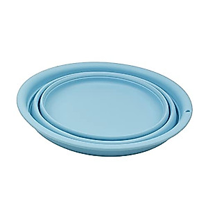 SAMMART 5.5L (1.45 Gallon) Collapsible Tub - Foldable Dish Tub - Portable Washing Basin - Space Saving Plastic Washtub (Sea Angel, 1)