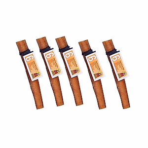 Barking Buddha 6 Inch Jumbo Bully Sticks for Dogs - Premium Fully Digestible, Odor Free 100% All Natural Tasty Beef Pizzle Chew Treats (Pack of 5)