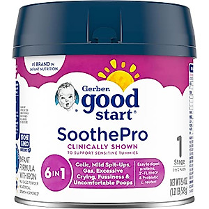 Gerber Good Start Baby Formula Powder, SoothePro, Stage 1, 19.4 Ounce