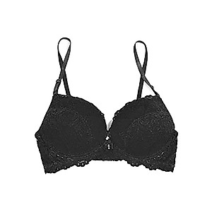 Smart & Sexy Women's Maximum Cleavage Underwire Push Up Bra, Available in Single and 2 Packs, Black Hue, 40C