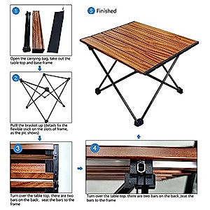 DOUBAO Portable Ultralight Small Mini Camping Folding Table with Aluminum Alloy for Camp Fishing Travel and Hiking