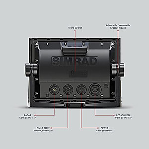 Simrad GO9 XSE - 9-inch Chartplotter with Active Imaging 3-in-1 Transducer, C-MAP DISCOVER Chart Card