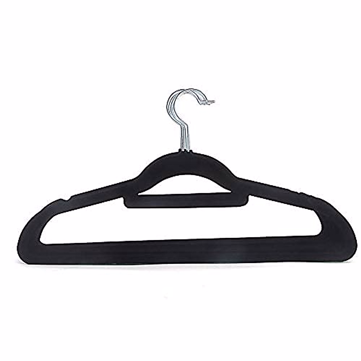 Velvet Covered Hangers – 30 Pack Non-Slip Black Hangers for Clothes – Premium Quality Materials - Easy Slide & Sturdy Design – Slim to Save Closet Space
