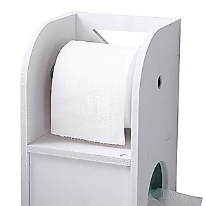 ZXJOY Toilet Paper Storage Containers Narrow Cabinet for PVC Toilet Paper Towel with Paper Roll (19 x 19 x 77)