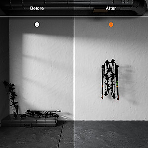 Hold Up Displays Bow Hanger, Compound Bow Wall Mount, Safely Stores and Vertically Displays Two Bows, Made in USA