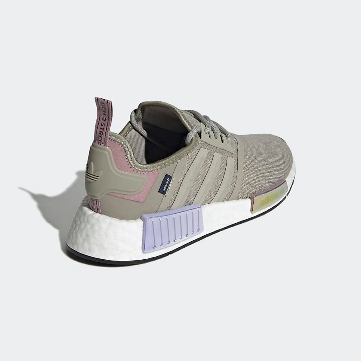 adidas Women's NMD_r1 Sneaker, Feather Grey/Feather Grey/Violet Tone, 6.5