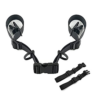 Ikerall Sternum Strap Backpack 3-pack,Adjustable Chest Strap with Emergency Whistle Buckle Suitable for Universal Outdoor Fabric Backpack Straps(Black)