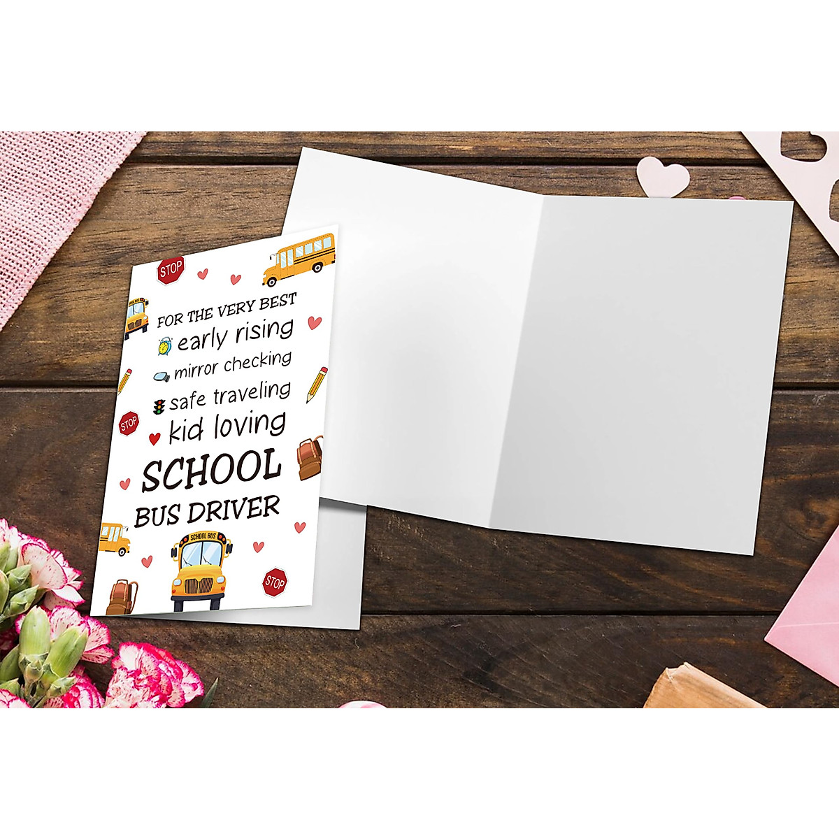 Hippeny Bus Driver Thank You Card, School Bus Driver Appreciate Card, Retirement Gift for Bus Driver, End of Year Gift for Bus Driver