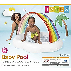 Intex Rainbow Cloud Inflatable Baby Pool, for Ages 1-3