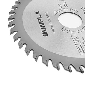 Gunpla 4-1/2-inch 40 Tooth Alloy Steel TCT General Purpose Hard & Soft Wood Cutting Saw Blade with 7/8-inch Arbor(Reduce Ring 5/8 inch)