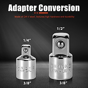 AOBEN 15 PCS XZN Triple Square Spline Bit Socket Set, S2 Alloy Steel Bits with Cr-V Steel Socket, M4-M18, Includes Socket Adapters