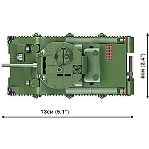 COBI Historical Collection World War II Sherman M4A1 Tank, Green, 1:48 Scale