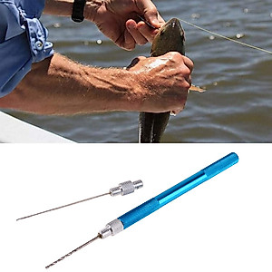 KUYYFDS Carp Bait Needle Kit Tool Set Aluminum Alloy Baiting Fishing Needles Set Fish Drill Tackle Blue Baiting Rig Tool Fishing Bait Storage