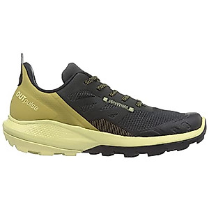 Salomon Men's OUTPULSE Hiking Shoes for Men, Black/Leek Green/Poppy Red, 11