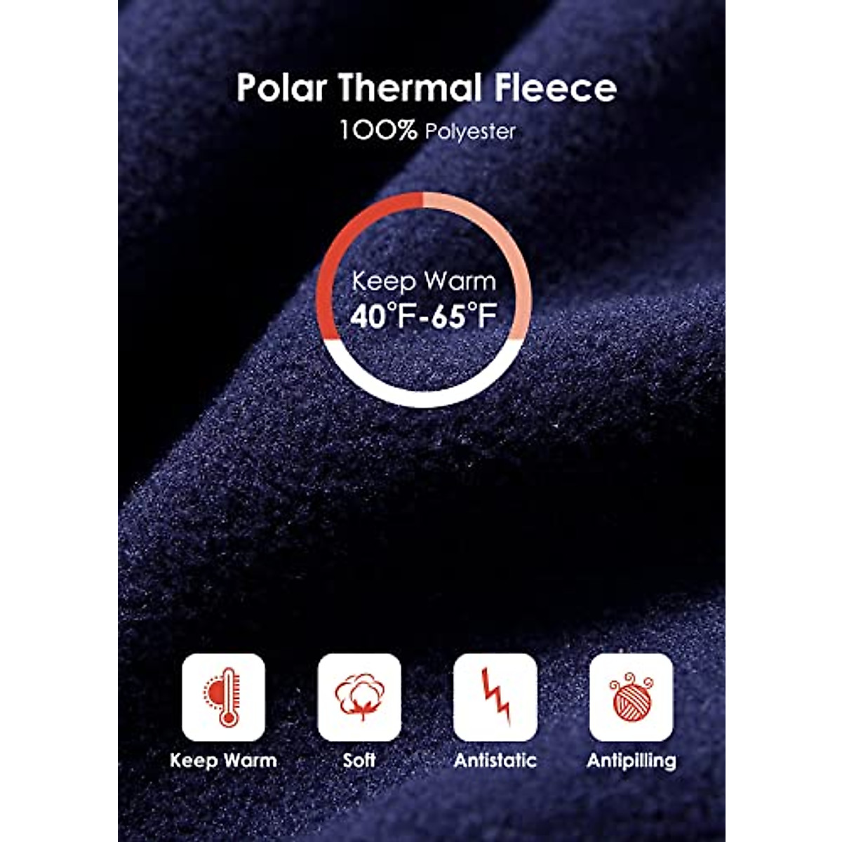 BALEAF Women's Fleece Jacket Long Zip Up Hoodie Lightweight Thermal Sweater Coat for Hiking Travel Navy Blue XL