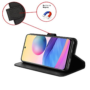 Elubugod Case for Oppo Reno2 Z Leather Case Cover,Case for Oppo Reno2 F Leather Case Cover,Case for Oppo Reno 2Z CPH1945 CPH1951 PCKM80 / Reno 2F CPH1989 Case PU Leather flip Cover Black