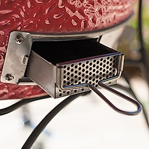 Kamado Joe BJ24RHC Big Joe II 24-inch Charcoal Grill with Cart and Side Shelves, Blaze Red