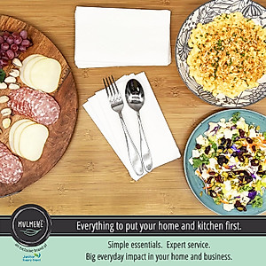 MULMEHË Premium 2-Ply 1/8 Fold Dinner Napkin for Restaurants, Catering, Home, and Events, 15x16", White, 150 Pack