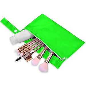 Kigai Waterproof Wet Bag Set Plain Neon Green Solid Color Wet Dry Bags for Cloth Diapers Washable Pouch with Handle Travel Bag Organizer for Beach Gym 12" x 14"