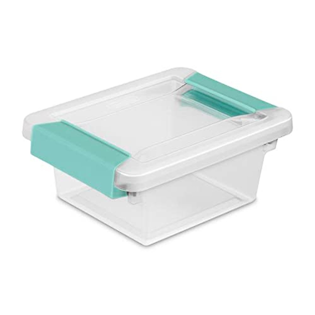 Sterilite Plastic Miniature Clip Storage Box Container with Latching Lid for Home, Office, Workspace, and Utility Space Organization, 12 Pack