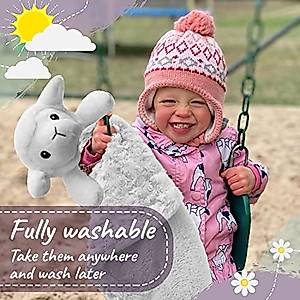 Lovey Microwavable Stuffed Animal - Large lovies for Babies which are heatable Stuffed Animals, Lavender Stuffed Animals micowavable with Removable Lavender Packet, Calming Heating pad Stuffed Animal