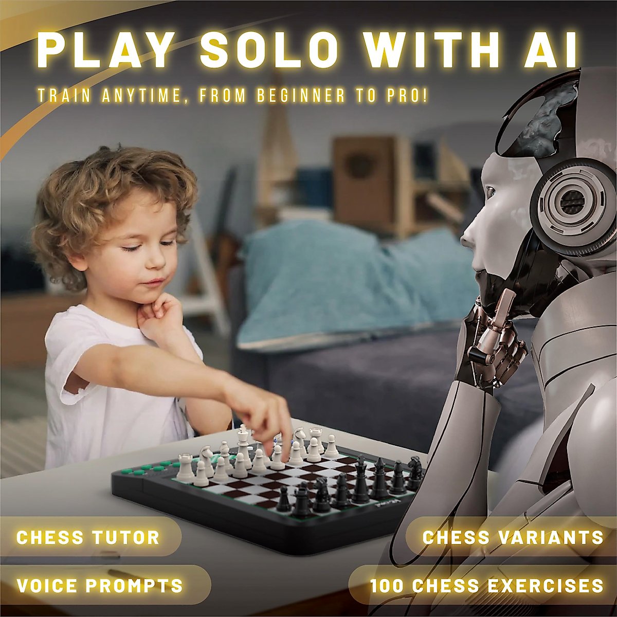 iCore Electronic Chess Set - Teach and Play with The Smart Chess Computer Game Board - Ideal for Beginners and Improving Players
