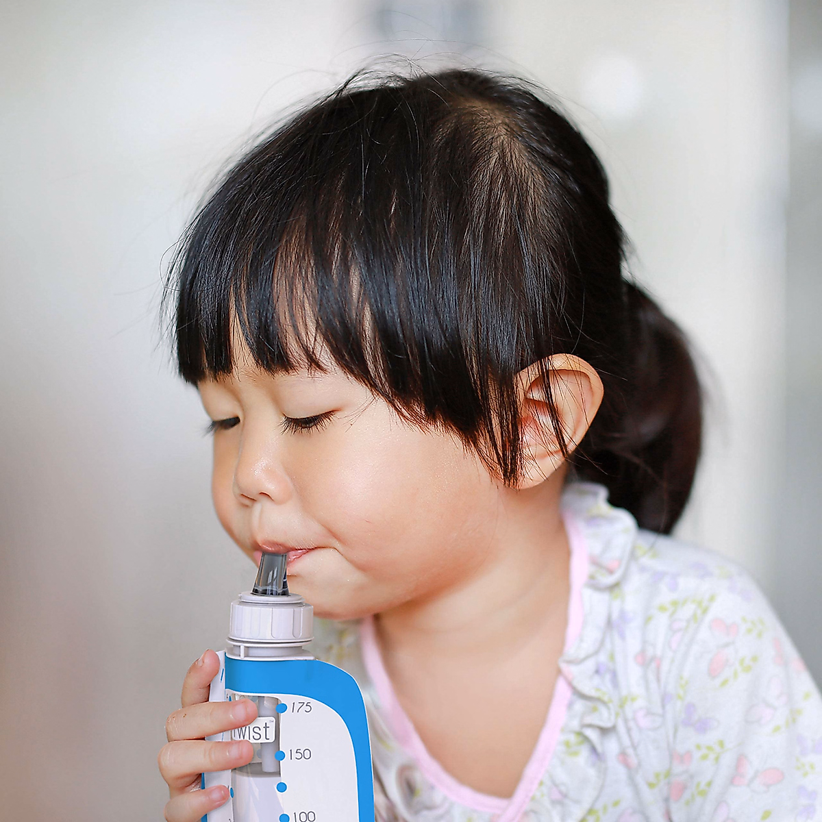 Kiinde Twist Pouch Sippy Top Attachments with Straws for Baby and Toddler, 3-Pack Set for Breast Milk, Formula, Juice, Purees, Leak Proof, One Piece Twist-On Lid