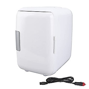 Demeras Portable Mini Fridge, Mini Fridge Wide Application Small Portable for Food(White)