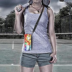 AUPET Water Bottle Carrier,Colorful Tree 500ML Water Sport Bottle Cover Pouch Insulated Soft Sleeve Holder Case +Shoulder Strap