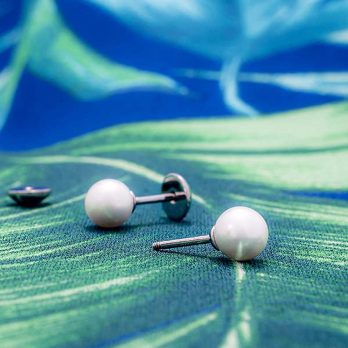 ComfyEarrings Pearl Studs with Comfy Flat Back