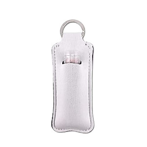 Set of 4 Lip Balms Including Pink Lemonade, Peaches & Cream, Strawberry Ice Pop, and Sweet Watermelon from Chapstick, Plus Bonus Lip Balm Holder Keychain. Unique Gift Bundle from Tiny Seed (White)