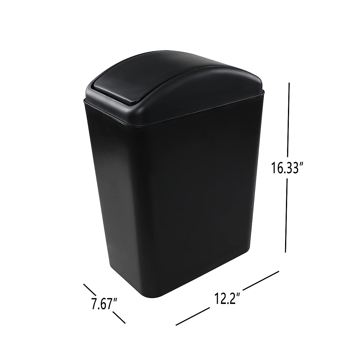 Tstorage 4.5 Gallon Plastic Trash Can with Swing Lid, Slim Swing Top Garbage Can