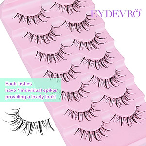 Manga Lashes Natural Look Wispy 3D Anime Manhua Lashes False Eyelashes Asian Korean Makeup Kpop Style Cosplay Lash Pack by EYDEVRO