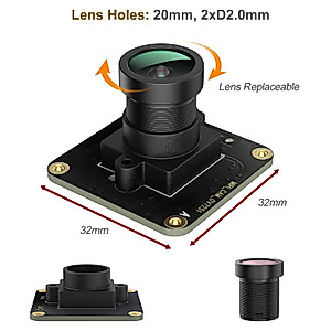 innomaker GS Camera OV7251 Sensor with Global Shutter External Trigger Stream Mode 0.3MP Frame Rate up tp 158fps 8bit 10bit rawdata Format for Raspberry Pi 5 4B 3B+ 3B 3A+ CM3+ CM3 Pi Zero W