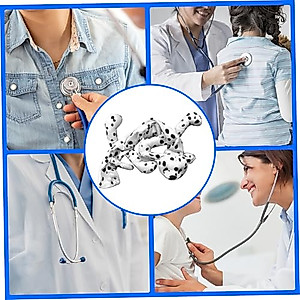 Stethoscope Sleeve,Stethoscope Cover Sleeve Animal Shape Eye-Catching Plush Stethoscope Cover Soft Comfortable Stethoscope Sleeve for Hospital Nurses Doctors, Spotted Dog Style