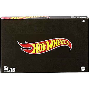Hot Wheels Basics Black Box, 16 First-Appearance Toy Cars in 1:64 Scale, Possibly Includes a Treasure Hunt Car, Toy for Collectors & Kids 3 Years Old & Older