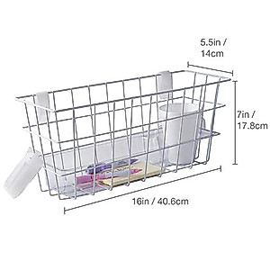 HealthSmart Walker Storage Basket with Cup Holder and Insert Tray, FSA Eligible, No Tools Needed, Universal Fit, White, 16 x 5.5 x 7, Walker Accessories Basket