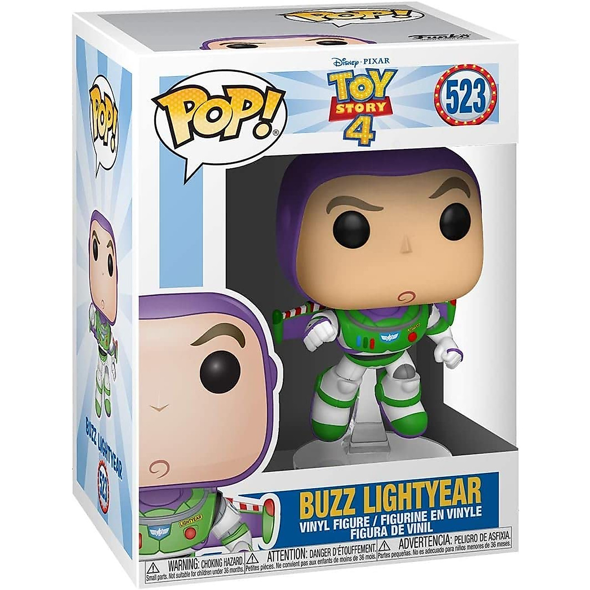 Disney Pixar: Toy Story 4 - Buzz Lightyear Funko Pop! Vinyl Figure (Bundled with Compatible Box Protector Case), Multicolored, 3.75 inches