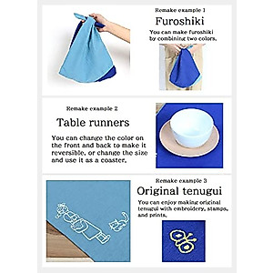 KOMESICHI irodori Japanese Traditional Towel Tenugui Color Plain Pattern D (Gray Purple, Dark Beige, Ecru Color) with Fray Prevention Processing Set of 3 with Tenugui Iroha (English Manual)