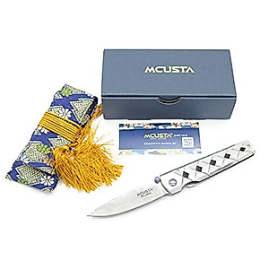 Mcusta Seki Japan Yoroi MC-37D VG-10 San Mai Damascus Small Folding Pocket Knife